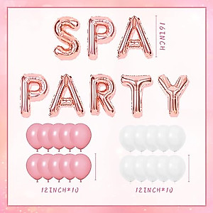 LaVenty 13 PCS Spa Party Balloons Spa Party Decoration Nail Polish Banner Spa Party Banner Spa Theme Birthday Party Salon Party Decoration Makeup Party Decoration