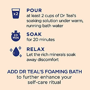 Dr Teal's Epsom Salt Magnesium Soak, Glow & Radiance with Vitamin C & Citrus Essential Oils, 3 lbs (Pack of 4)