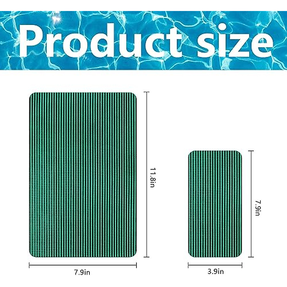 Lfutari 6pcs Swimming Pool Cover Repair Kit - Pool Safety Cover Patch Kit - Self-Adhesive Mesh Pool Cover Saver Patch Kit for Inground Safety Pool Cover (2pcs 12x8 inch+4pcs 4X8 inch)