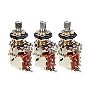 3 Bulk Pack Genuine Bourns 250K Split Shaft Push-Pull Pots for Electric Guitar