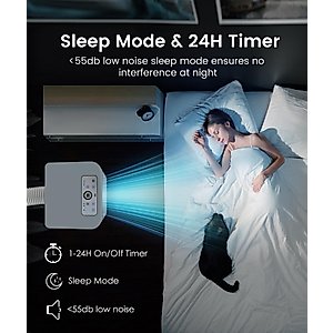 Joy Pebble Portable Air Conditioner, 8000 BTU Air Conditioner with Cooling, Fan, Dehumidifier, Sleep Mode, ≤55 db, Cooling up to 350 Sq. Ft. with 24H Timer/Digital Display/Remote Control & Window Kit