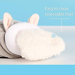Guinea Pig House Bed Cozy Hamster Warm Bed for Small Animals Winter Nest Hamster Cage Accessories Pet Bed(Grey)