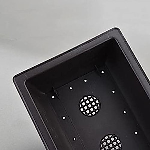 1 Pieces Plastic Flower Pots Rectangle Succulent Plant Pot Balcony Bonsai Flowerpot Nursery Garden Planters with Tray