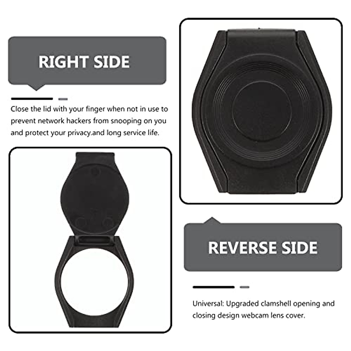 UKCOCO USB Camera Computers Laptops 5pcs Laptop Universal Practical Webcam Caps Covers Peep Blocker Plastic Privacy Tablet Anti Anti-peep Home Black for Camera Cover USB Camera