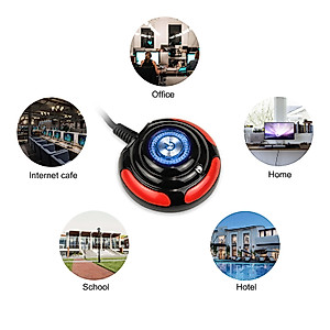 Vetroo Desktop PC Computer Case Power Supply On/Off Reset HDD Push Button with Blue LED Lights 1.6m Extension Cables Reset Switch