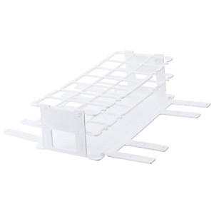 HOBBYIN Plastic Test Tube Rack for 30mm Tube, 21 Well, White,Detachable (21 Hole) Tube Box