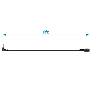 Fancasee 2 Pack 3.5mm x 1.35mm DC Power Extension Cable 90 Degree Right Angle Male to Female Plug Jack Extension Cord for IP Camera CCTV Security Camera Surveillance LED