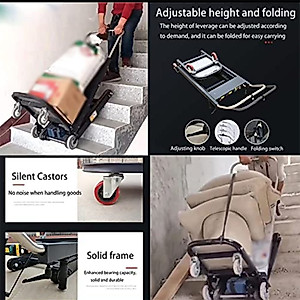 XQZMZSCP Portable Motorized Stair Climbing Hand Trucks Cart, Stair Climbing Cart, Heavy Duty Stair Climber Furniture,All Terrain (24V36AH)