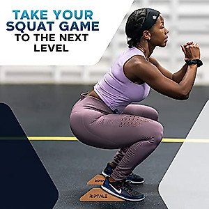 Riptale Cork Squat Wedge Block - 2 Pieces - Slant Board for Squats with Anti-Skid Top Grip and Non-Slip Bottom Strips - Carry Bag for Easy Portability - Sturdy Slant Board for Calf Stretching