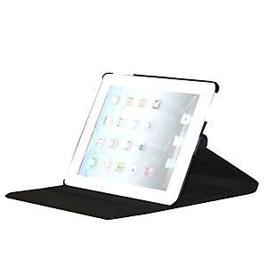 Case for iPad 2nd 3rd 4th Generation, Fit Model A1395 A1396 A1397 A1416 A1430 A1403 A1458 A1459 A1460 – Lingsor Smart Cover Case Rotating Stand Support Wake up Sleep, Black