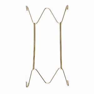 Wall Display Plates Hanger,Metal Dismountable Fixed Dish Golden Art Plate Dish Hanger Decoration Crafts Dish Spring Holder Securing Clip(8 inch)