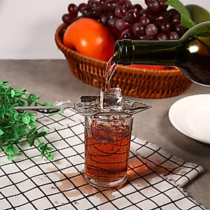 Absinthe Spoon, Stainless Steel Wormwood Spoon, 4 Optional Types, Bitter Scoop Glass Cup Drinking Filter, Bar Cocktail Tea Coffee Stirring Slotted Spoon(#1)