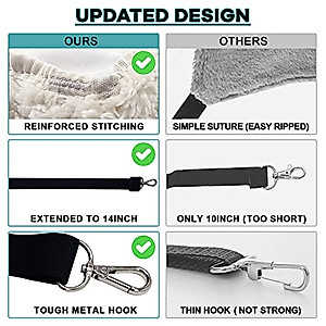 TIRTI Cat Cage Hammock, Double Layer Soft Plush Hanging Pet Bed, Suitable for Indoor Cats Kitten Ferret Hamster Rabbit or Small Animals, 2 Level Comfortable Hammock Bed for Spring/Summer/Winter