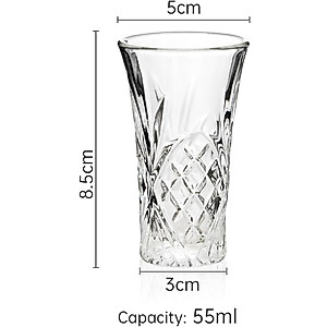 BCnmviku 4Pack Shot Glasses 65ML/2.2OZ Tequila Glasses Heavy Base Cordial Glasses