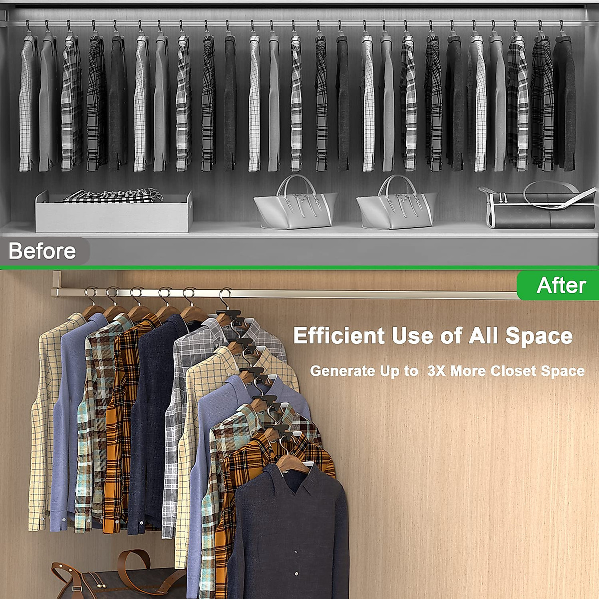 DAIFANNUO 80pc Space Clothes Hanger T-Shape Connector Hooks for Saving Closet Organization and Storage Cascading Black Premium Closet Heavy Duty Hanger Hooks Durable Hanger Connector Hooks