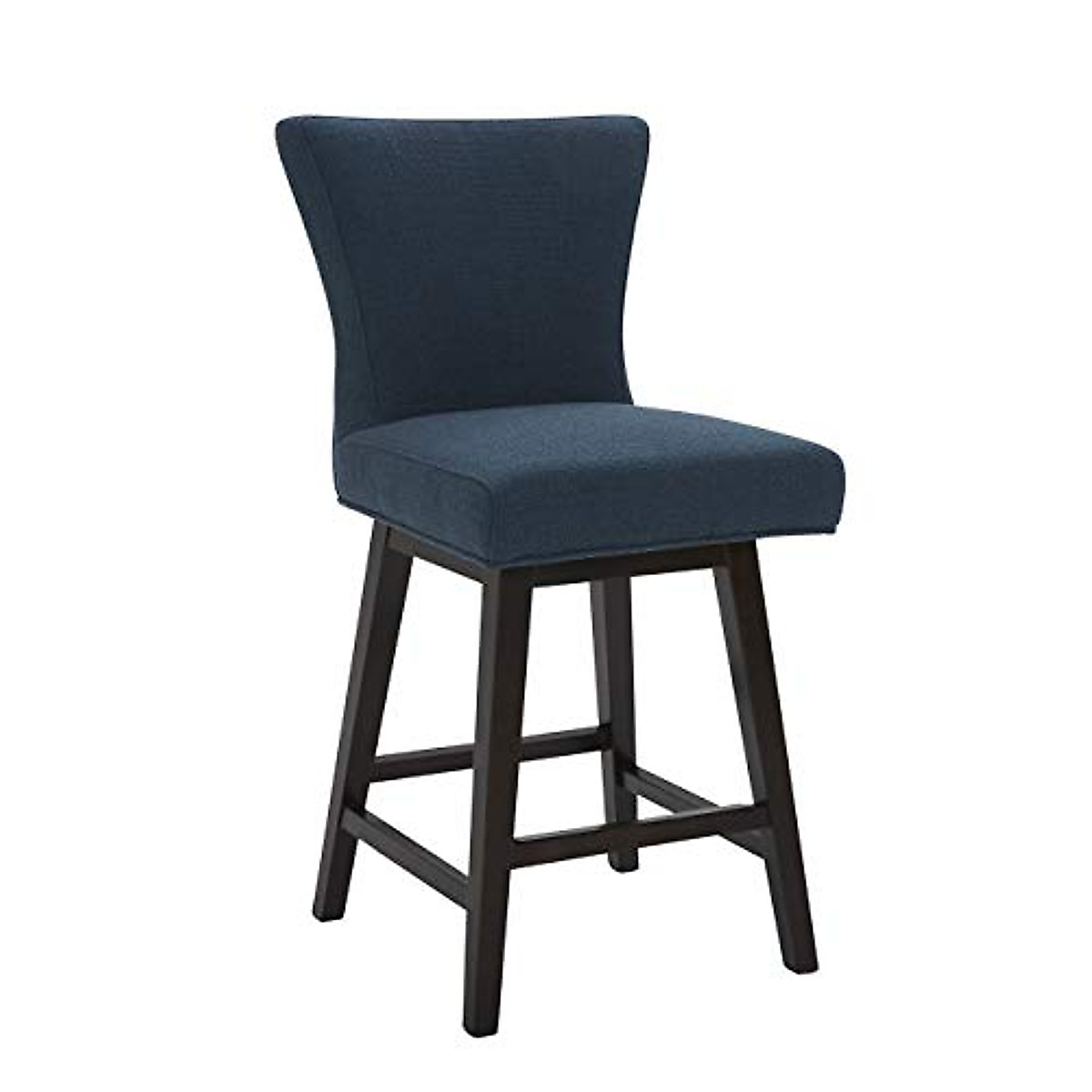 Amazon Brand – Stone & Beam Esme Memory-Swivel Counter-Height Barstool, 39.4"H, Cadet Blue