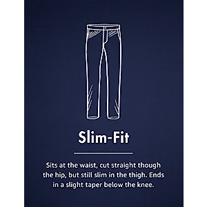 Goodthreads Men's Slim-Fit Wrinkle-Free Comfort Stretch Dress Chino Pant, Navy, 32W x 29L