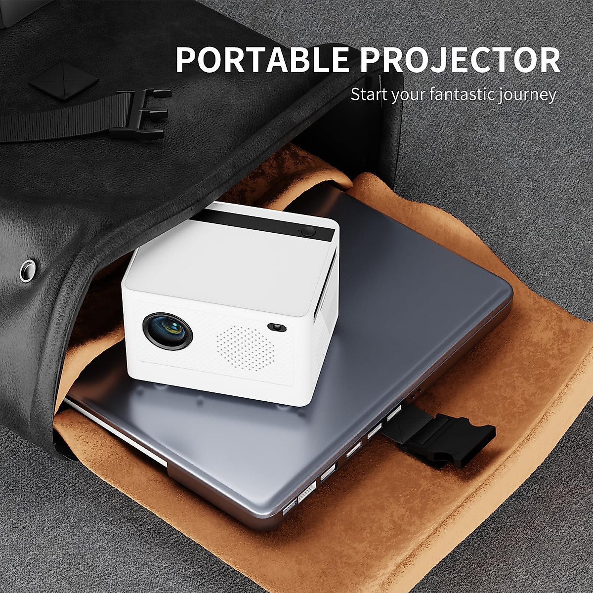 ONE·MIX 2023 Upgraded Mini Projector with WiFi and Bluetooth, Indoor Video Projector Home Theater HD 1080P, portable Outdoor Movie Projector for HDMI/USB/Smarphone/Laptop/PS5