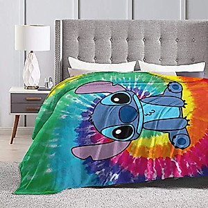 Ultra-Soft Throw Blanket Fleece Lightweight Blanket Sofa Comfort Warm Flannel Blanket for Bed Living Room for Adults Kids 50"X40"