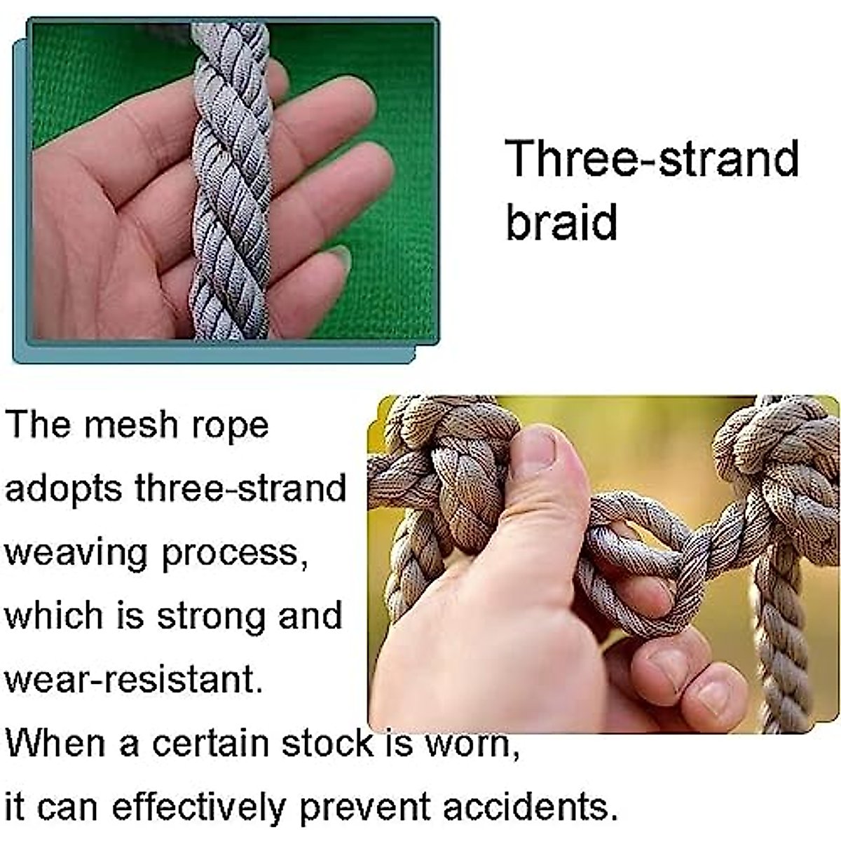 EkiDaz HXRW Rope Net Kids Rope Climbing Net Cargo Netting for Indoor Outdoor Balcony Stairs Protective Safety Net Playground Sets for Backyards (Size : 2 * 4m(6.6 * 12.12ft))