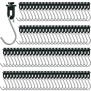 Ripeng Greenhouse Hooks Hanger Greenhouse Twist Clips Greenhouse Fixing Clips with Stainless Steel S Hooks for Outdoor Garden Hanging Plants Plastic Insulation Netting Shading (100 Pieces)