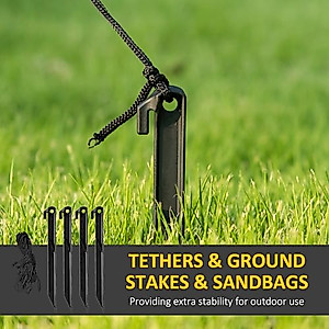 Outsunny 4ft Halloween Inflatables Outdoor Decrations White Ghosts in Red Cauldron, Blow Up LED Yard Decor for Garden, Lawn, Party, Holiday