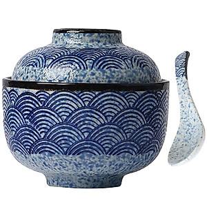 Kichvoe 1 Set Ceramic Stew Pot Steam Rice Bowl Instant Noodles Bowl Japanese Soup Bowl Japanese Miso Bowls Bowl Soup Pho Rice Ramen Household Cubilose Bowl Bibimbap Bowl Cheese Ceramics