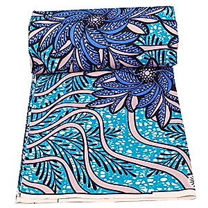 African Fabric Polyester African Ankara Print Fabric 6 Yards African Fabric by The Yard One Piece(FP180)