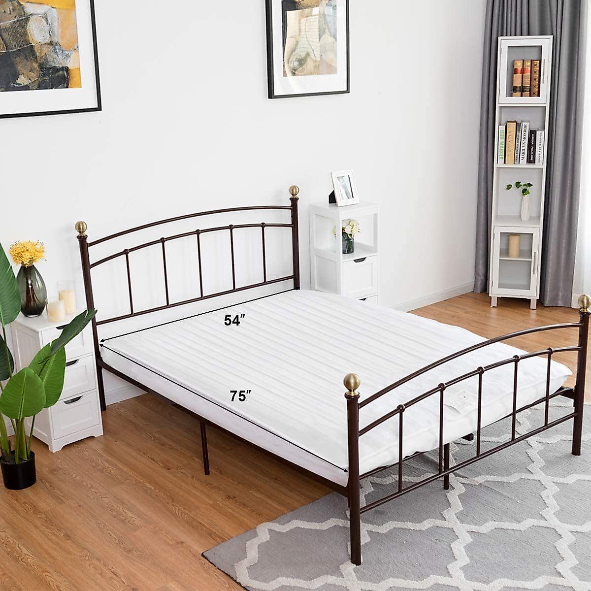 ReunionG Washable Heated Electric Mattress Pad, 8 Modes Temper Control, 4 Gear Time Mode, Heating Bed Topper Blankets w/Detachable Connector, Fast Heating, Soft Material, Warmer Bed Toppers (Full)