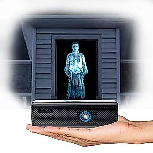 HP1 Halloween Projector for Windows, Pumpkins, Other Holographic Projections, Premium DLP LED Projector with 5 Onboard Spectral Illusions Ghosts and wraiths, Built in Speaker, 4 Hr Battery, Bluetooth