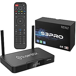 New 2023 S3 PRO Android 9 Smart TV Box 6k Ultra HD Built-in Voice Control System 32GB Storage
