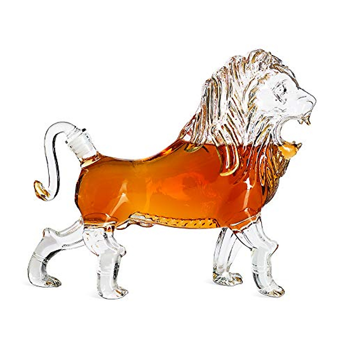 Lion Animal Whiskey and Wine Decanter The Wine Savant - Beautiful Profile of A Lion 500ml - Whiskey, Wine Scotch or Liquor Decanter