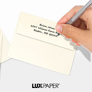 LUXPaper A2 Invitation Envelopes | Peel & Press | 4 3/8" x 5 3/4" | Champagne Metallic | 80lb. Text | 50 Qty