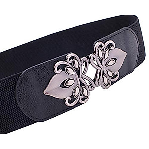Syuer Womens Vintage Wide Elastic Stretch Waist Belt Retro Cinch Belt