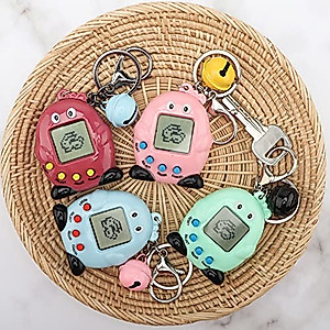 D-GROEE Electronic Pet Machine Batter Digital Machine Pet Keychain Kids Interactive Robot Gift Toy Game Red