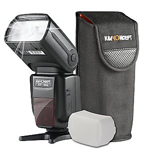 K&F Concept Camera Flash Speedlite with LCD Display, External Flash Speedlite Compatible with Canon Nikon Sony Olympus Pentax DSLR & Digital Cameras with Single-Contact Hot Shoe