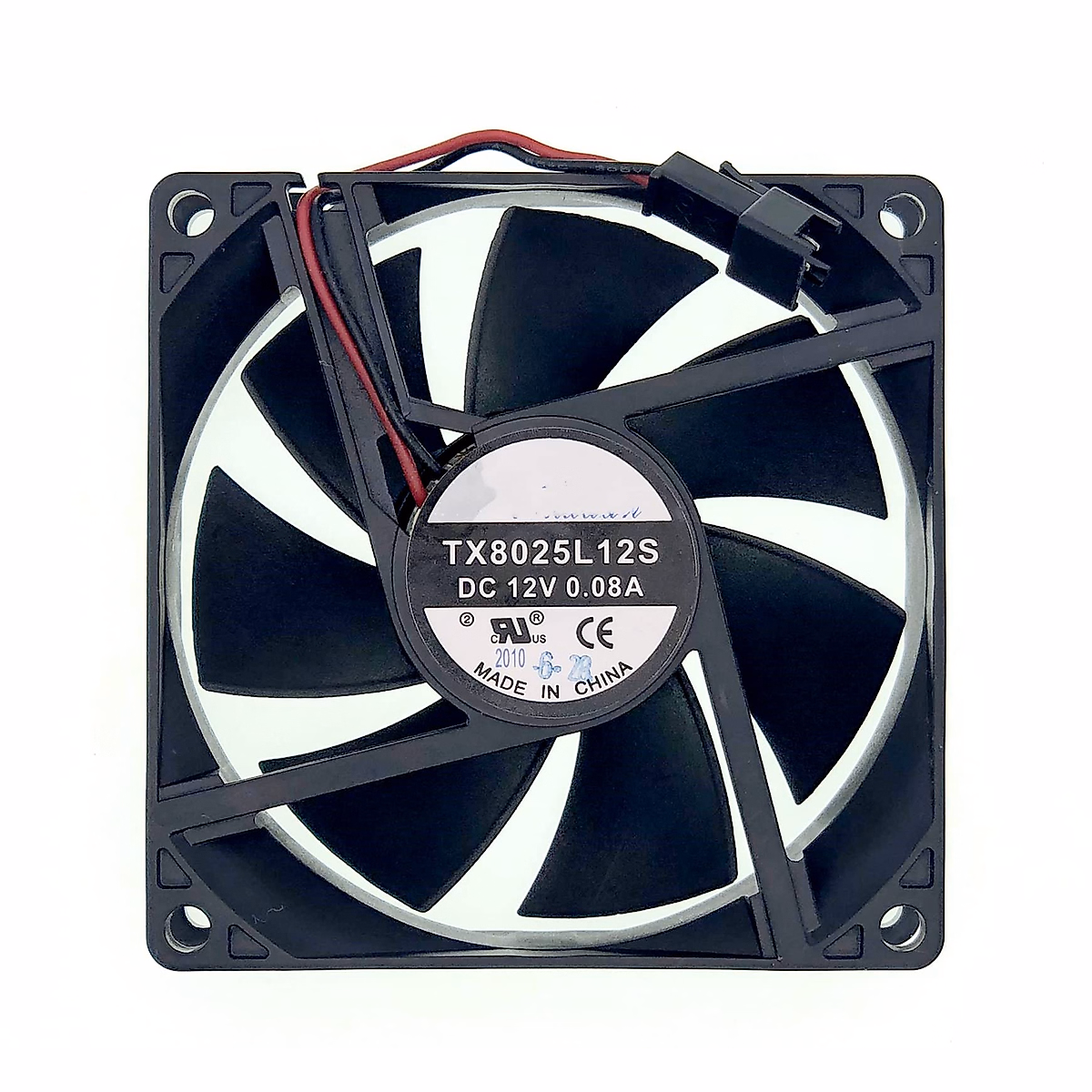 LEYEYDOJX New Quiet Cooling Fan Compatible with Tianxuan TX8025L12S Refrigerator Power Fan DC 12V 0.08A 8CM 8025 0.96W 2-Wire 2800 RPM