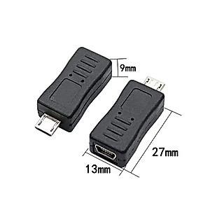 rgzhihuifz USB Micro to Mini Adapter, 3-Pack, Black