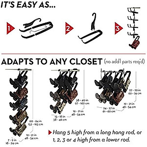 Boot Butler Boot Rack – As Seen On Rachael Ray – Clean Up Your Closet Floor with Hanging Boot Storage – Easy to Assemble & Built to Last – 5-Pair Boot Hanger Boot Organizer & Boot Shaper/Tree