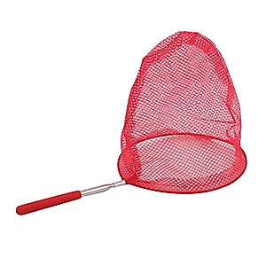 NIKOLay Fishing Bait Trap Net, Childs Extendable Firefly Mesh Positioning Insect Nets for Garden,Red