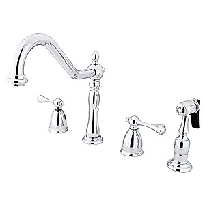 Kingston Brass KB1791BLBS Heritage 8-Inch Centerset Kitchen Faucet, Polished Chrome