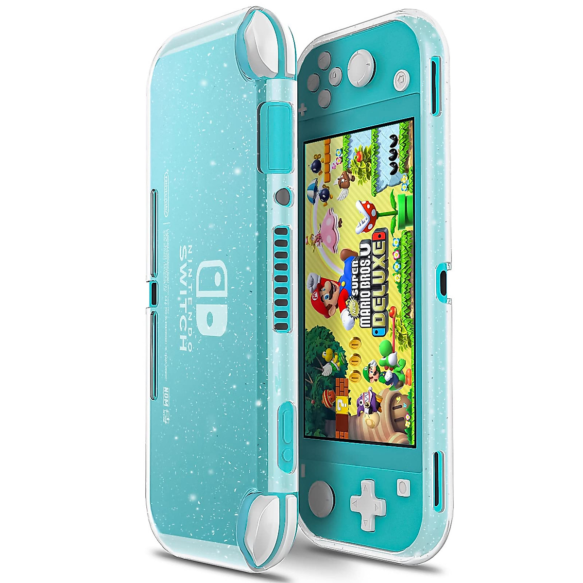 DLseego Protective Case for Nintendo Switch Lite, Glitter Bling Soft TPU Cover with Shock-Absorption and Anti-Scratch Design Protective Case - Crystal Glitter