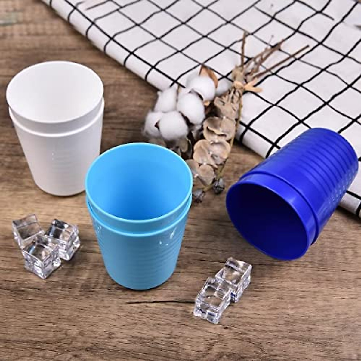 fulong Eco-friendly Unbreakable BPA Free Dishwasher Safe Plastic Drinking Cups for kids&Adult,Reusable Water Tumblers dishwasher safe (8oz-Set of 6)