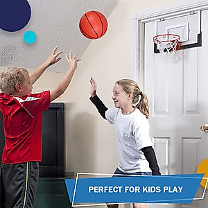 5 INCH PVC Mini Basketball for Indoor Basketball Mini Hoops, Soft 5" Rubber Small Repacement Basketball for Over Door Basketball Hoop Sets, Little Basketballs for Adults & Kids (3 PCS with Air Pump)