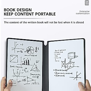 naixue Dry Erase Notepad - 6.3 X 9.53 Inch Leather Dry Erase Notepad Set - Erasable A5 Meeting Lapboard for Group Discussions