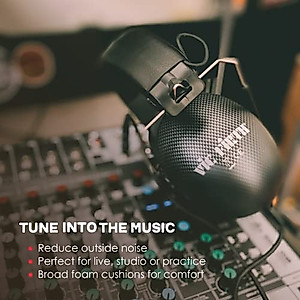 Vic Firth Stereo Isolation Headphones V2,Black