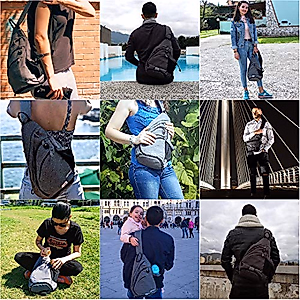 WATERFLY Sling Bag Crossbody Backpack: Over Shoulder Daypack Casual Cross Chest Side Pack