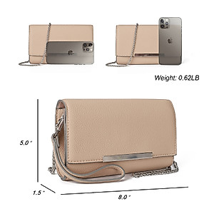 AFKOMST Summer Clutch Purses for Women 2024 Formal Crossbody Evening Bag and Wristlet Handbags with Chain Strap