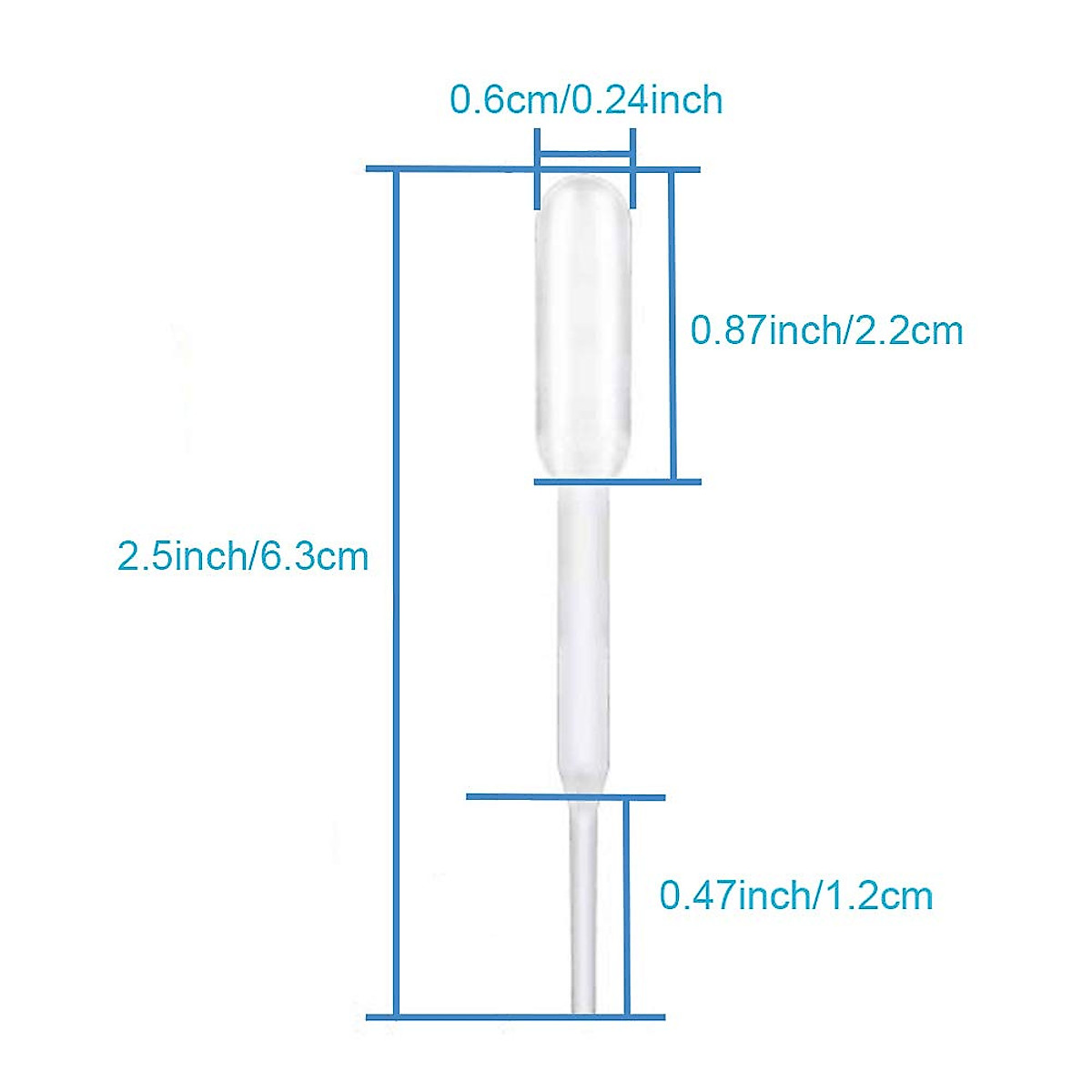 200Pcs 0.2ML Clear Disposable Plastic Transfer Pipettes, Mini Eye Droppers, Suitable for Science Laboratory, Essential Oils Pipettes Makeup Tool