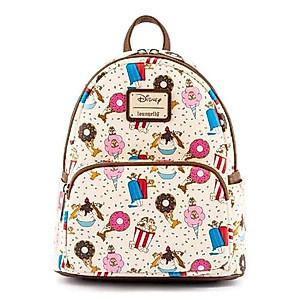 Loungefly Disney Chip and Dale Snackies All Over Print Womens Double Strap Shoulder Bag Purse